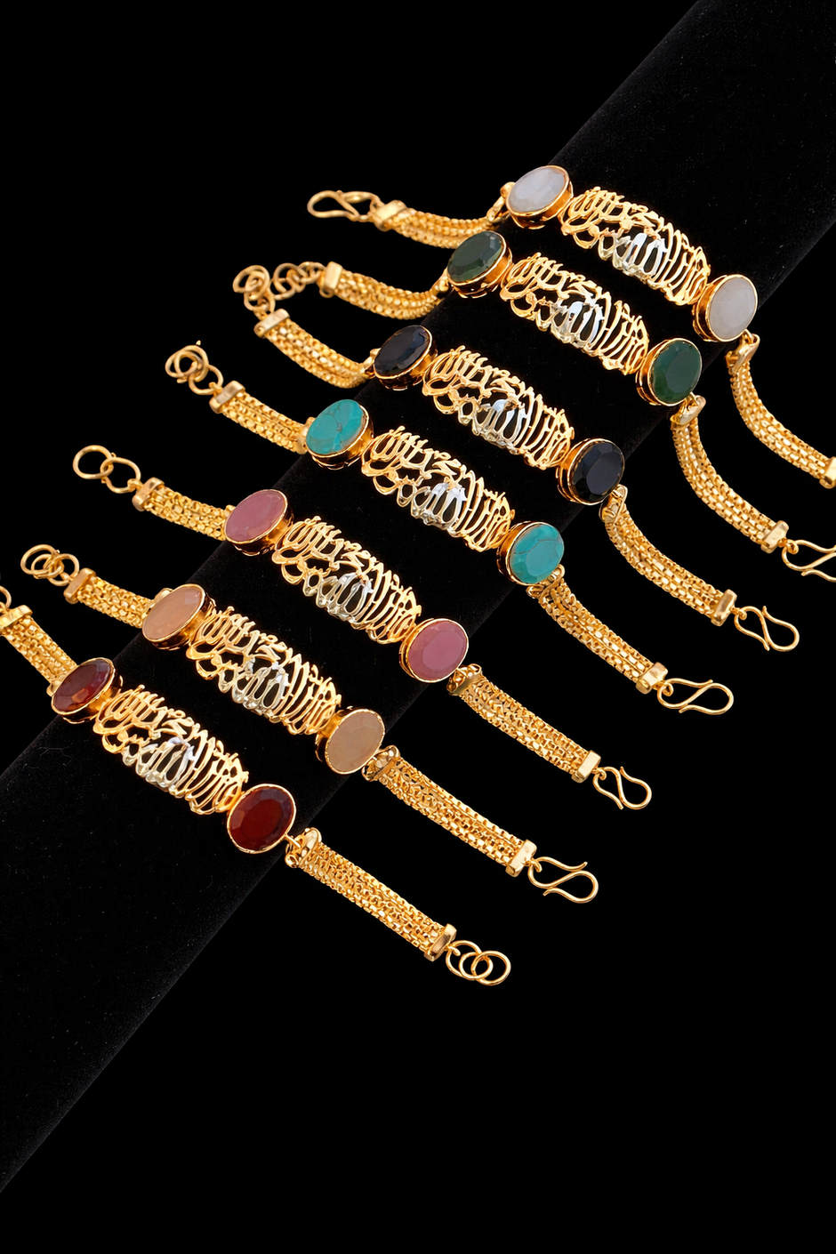 Gold Plated Egyptian Kalma Bracelet (Size Adjustable) NJ-1370